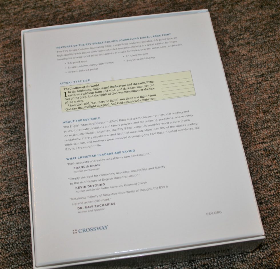ESV Single Column Journaling Bible Large Print Edition Review Bible ESV Single Column Journaling Bible Large Print Edition Review Bible