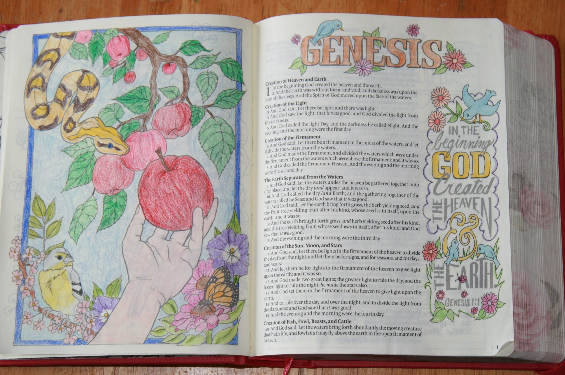 Various Art Mediums in the KJV My Creative Bible - Bible Buying Guide