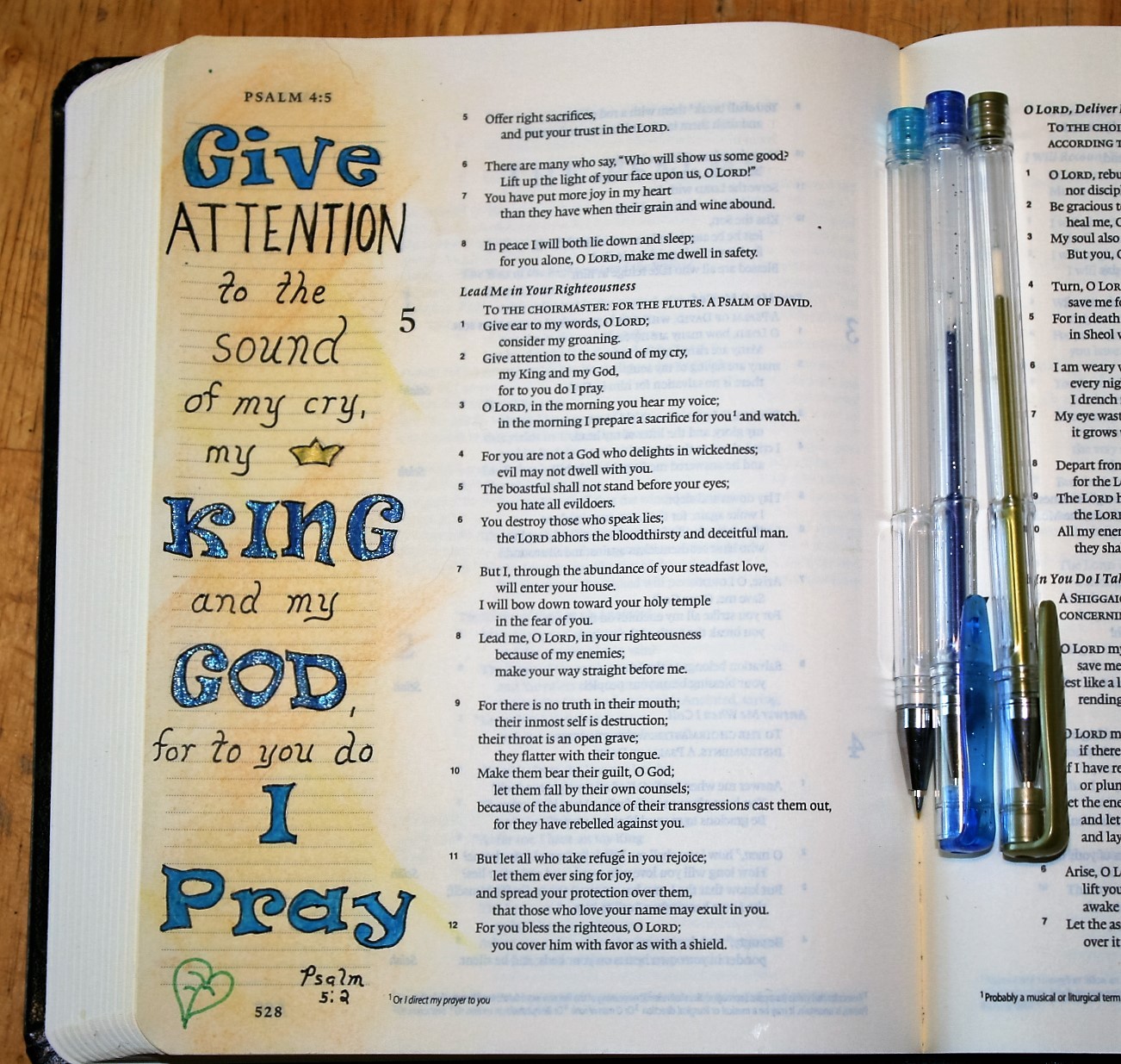 Art Journaling Psalm 5:2 - Prayer - Bible Buying Guide