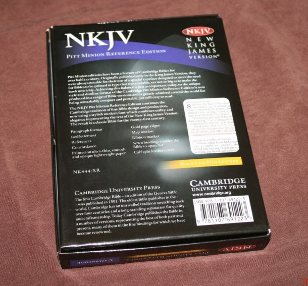 Cambridge NKJV Pitt Minion Reference Bible – Review - Bible Buying Guide