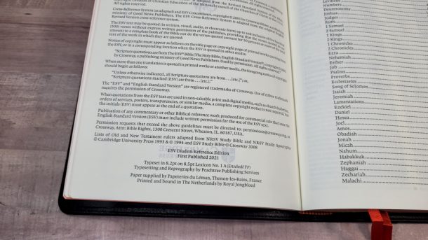 Cambridge ESV Diadem in Black Calfskin - Bible Buying Guide