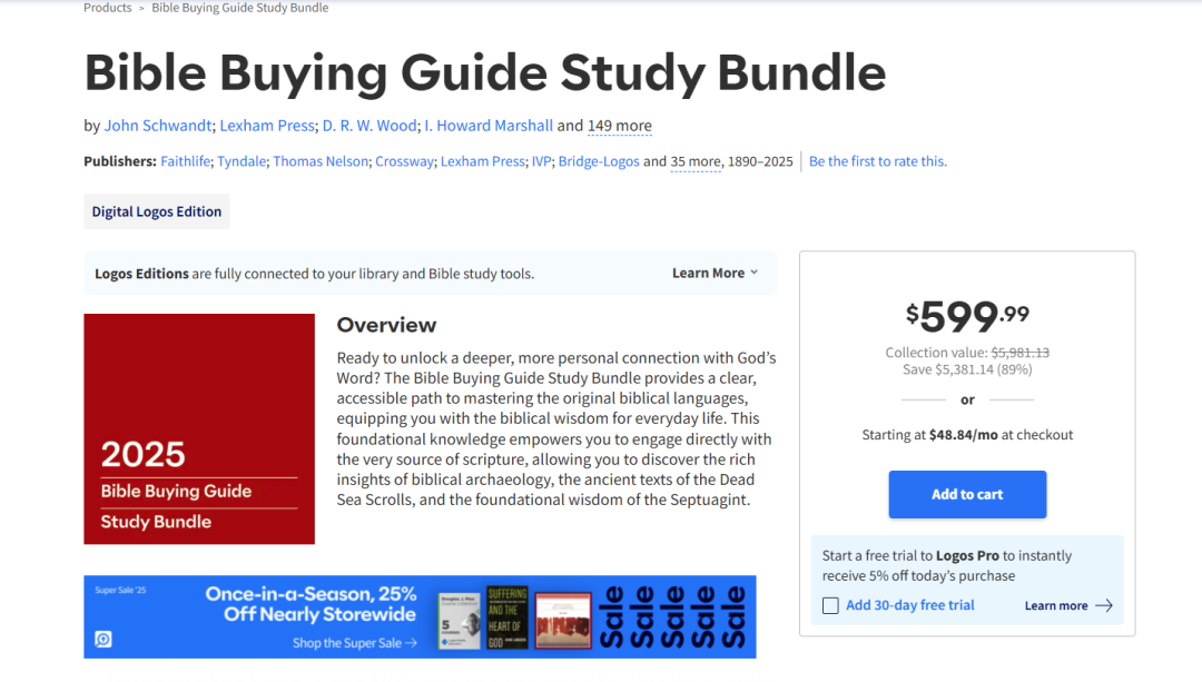 Bible Buying Guide Study Bundle on Logos - Bible Buying Guide